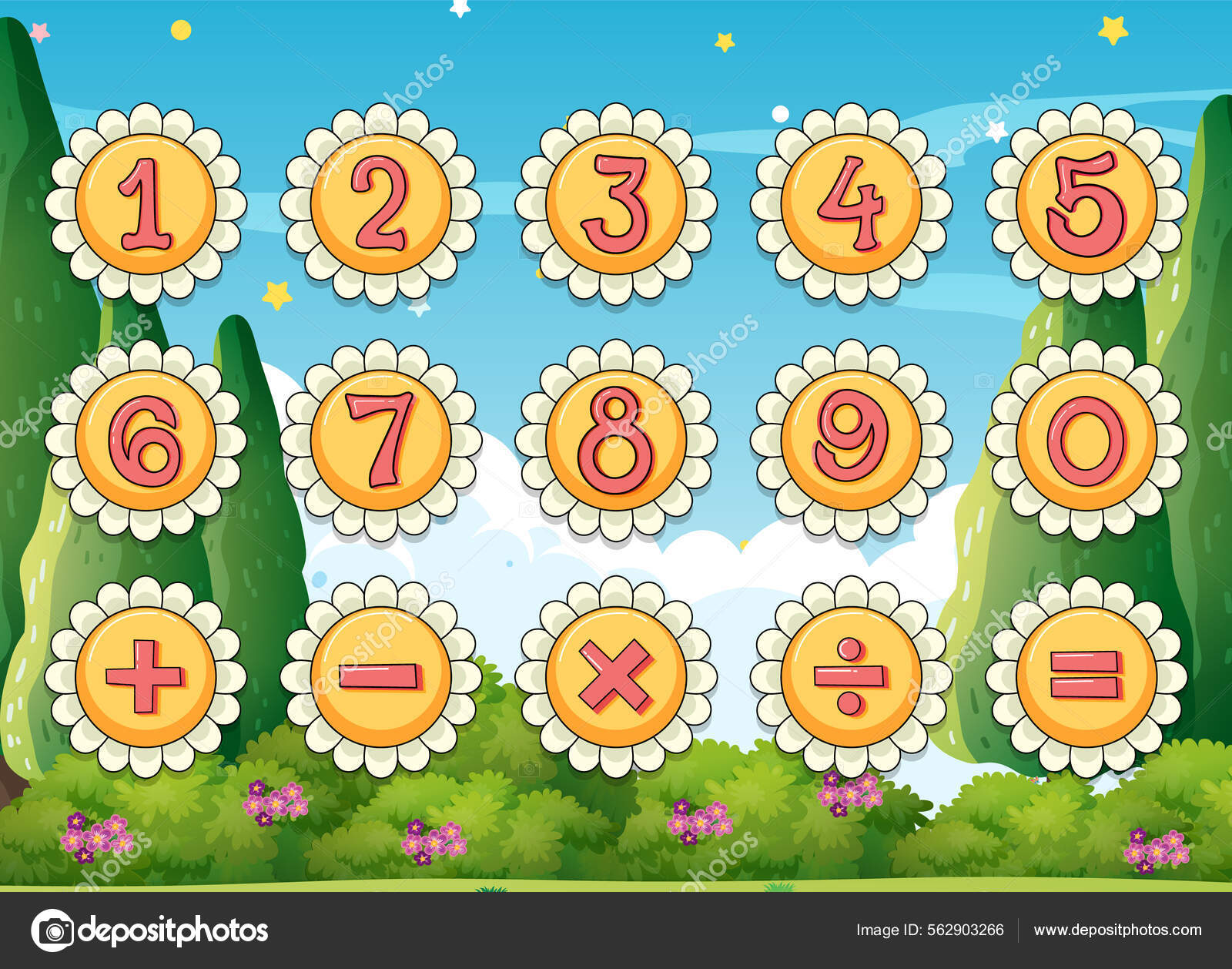 Number Math Symbols Illustration Stock Vector Image by ©interactimages ...