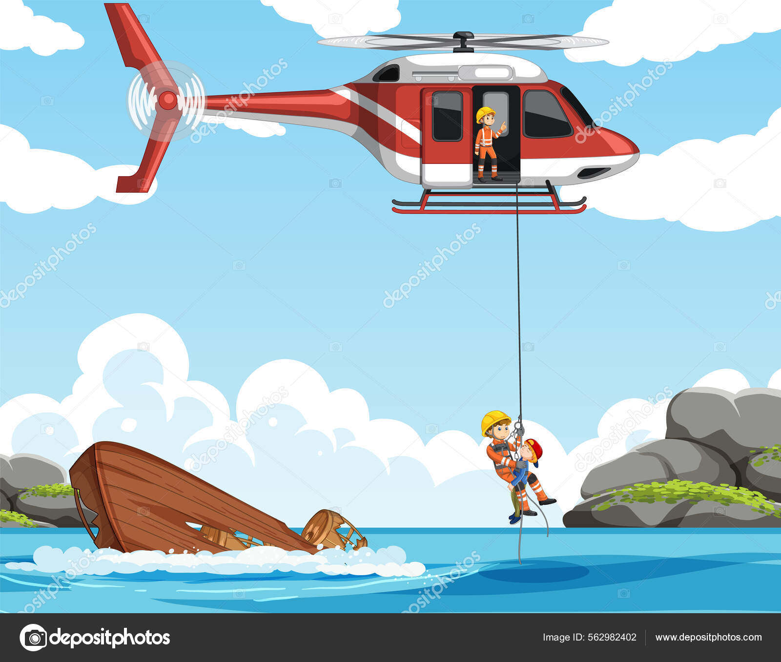 Cliff Rescue Clipart
