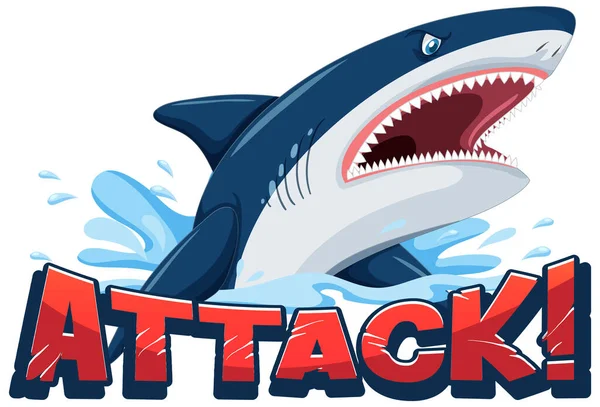 Gradient Attack Word Logo Design Illustration Stock Vector by ...