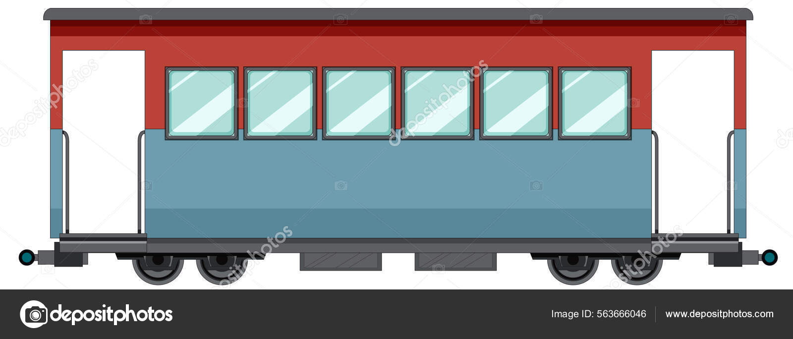 Cargo Container Freight Train White Background Illustration Stock ...