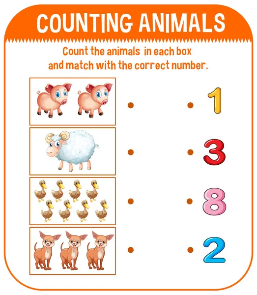 7,132,791 Counting animals cartoon game Vector Images | Depositphotos