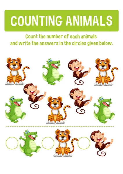 7,132,791 Counting animals cartoon game Vector Images | Depositphotos