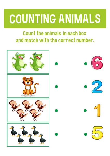 7,132,791 Counting animals cartoon game Vector Images | Depositphotos