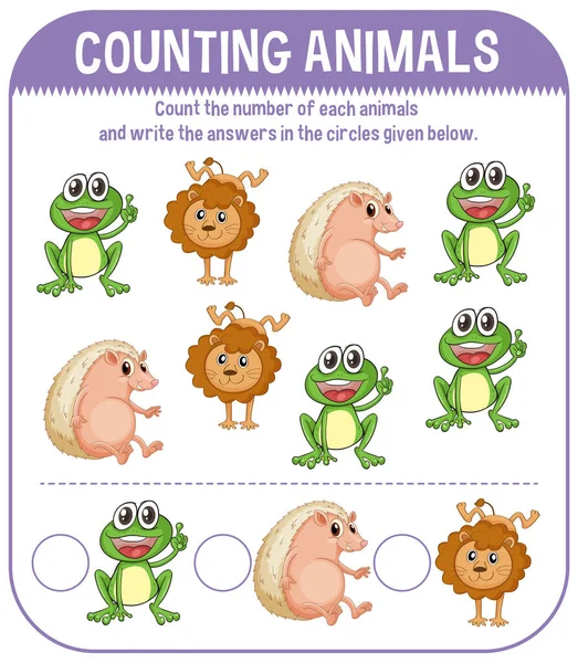 7,132,791 Counting animals cartoon game Vector Images | Depositphotos