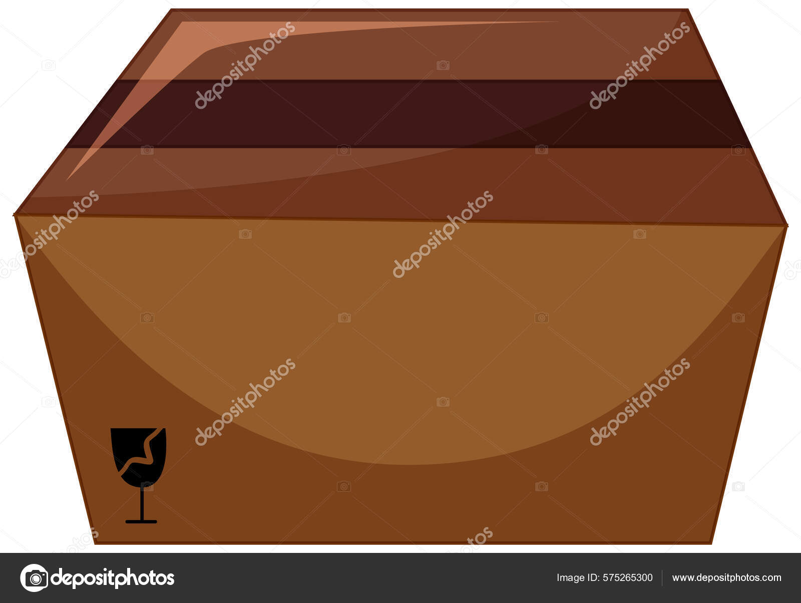 Corrugated Box White Background Illustration Stock Vector by ...