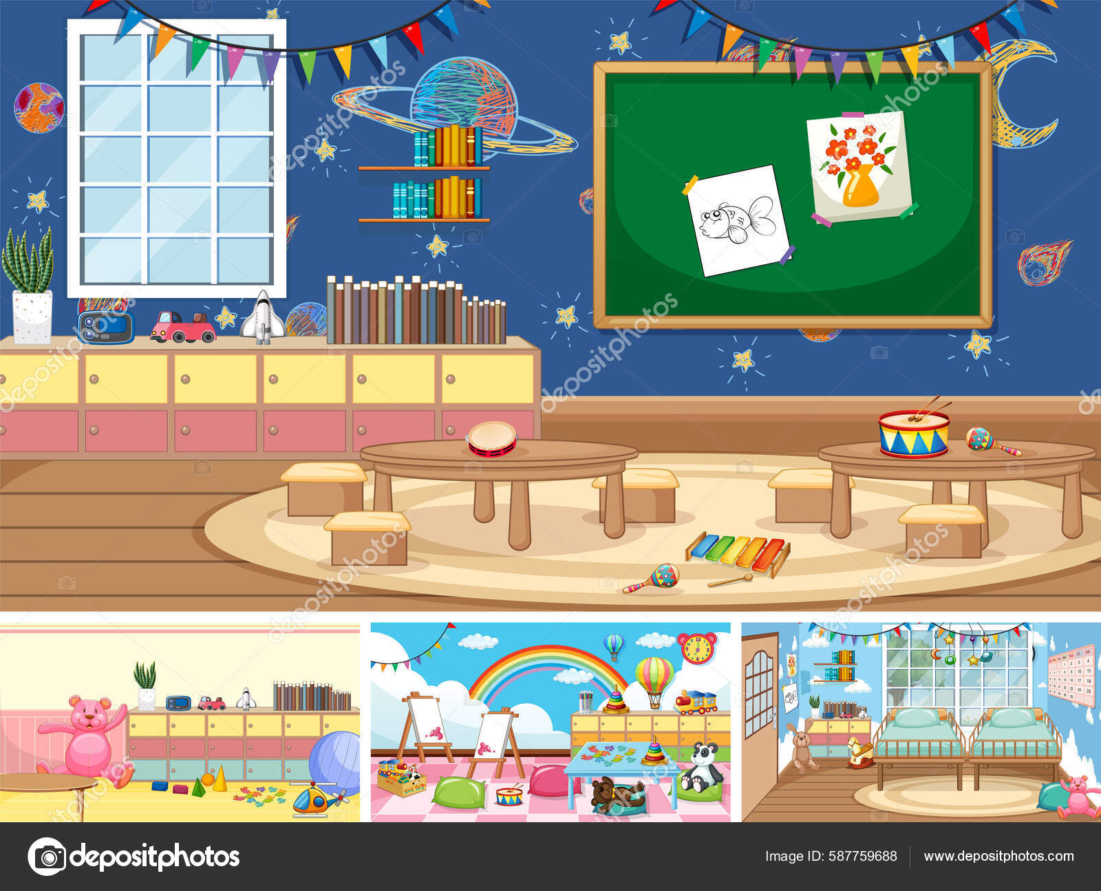 Kindergarten Classroom Background