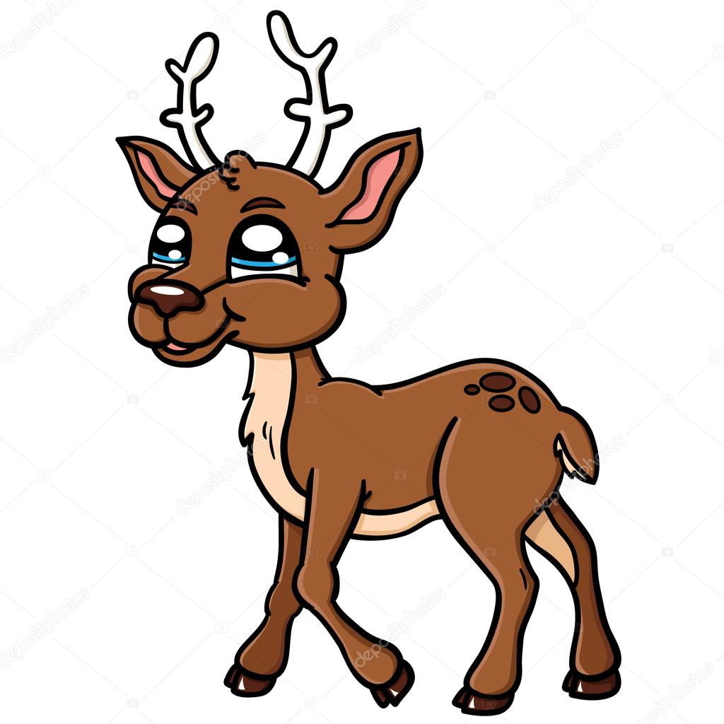 cerf dessin animé mignon — Image vectorielle boyusya © #14527295