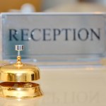 Hotel reception with bell Stock Photo by ©kalinovsky 53556525