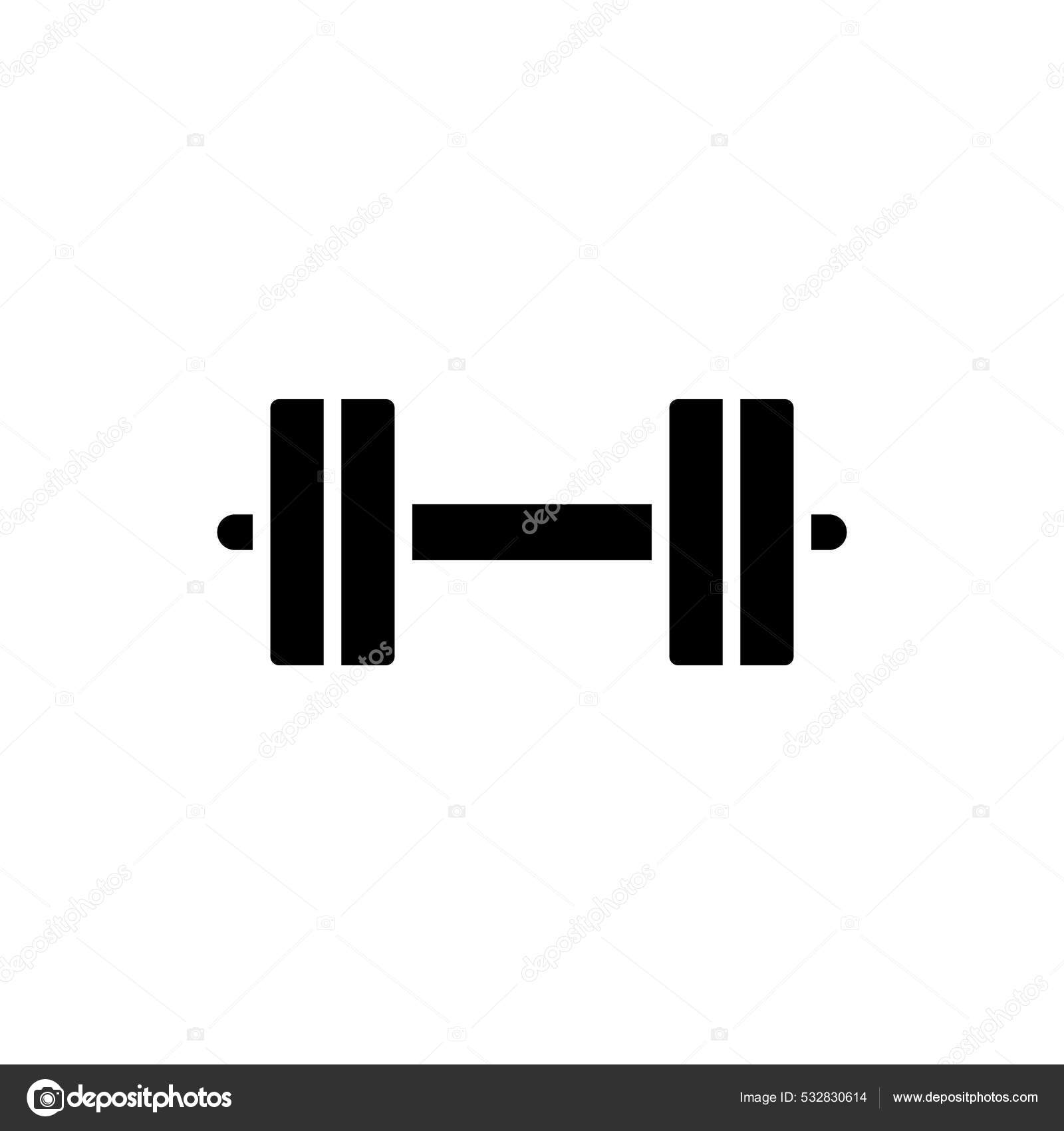 Icono De Pesas Gym Dumbbell Icon, Filled Flat Sign, Solid Glyph