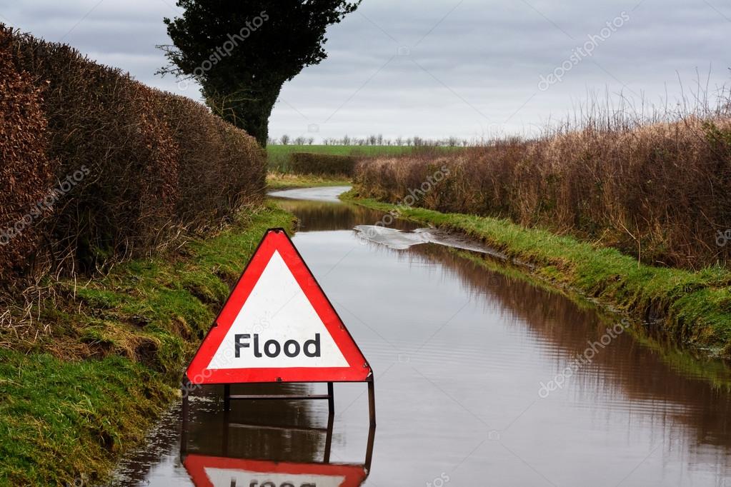 Flood warning sign — Stock Photo © Stocksolutions #18705177