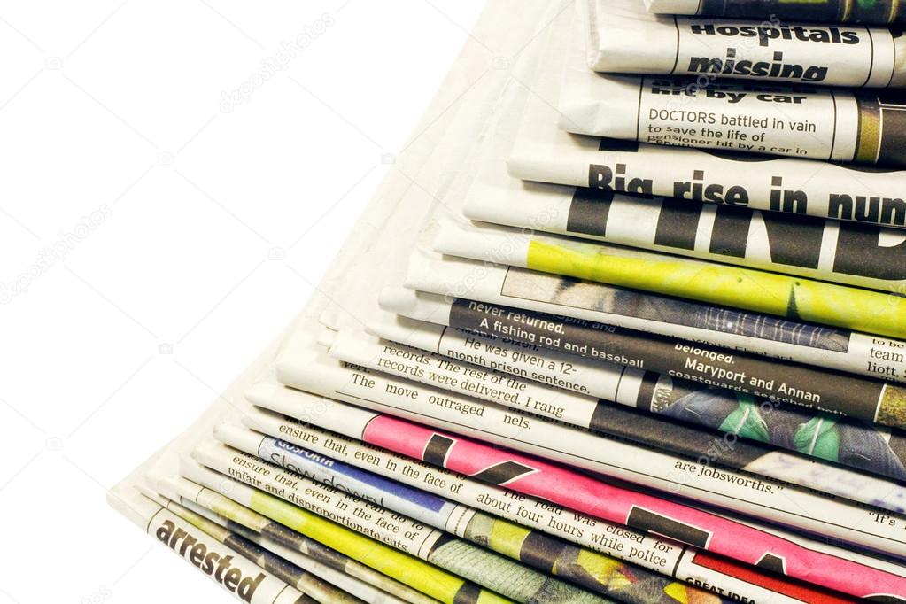 Pile of newspapers — Stock Photo © Stocksolutions #20115033
