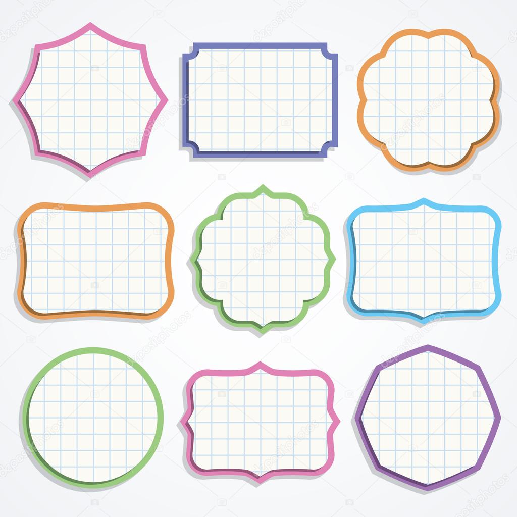 Colorful note paper shapes. Stock Vector Image by ©SLdesign #45958033