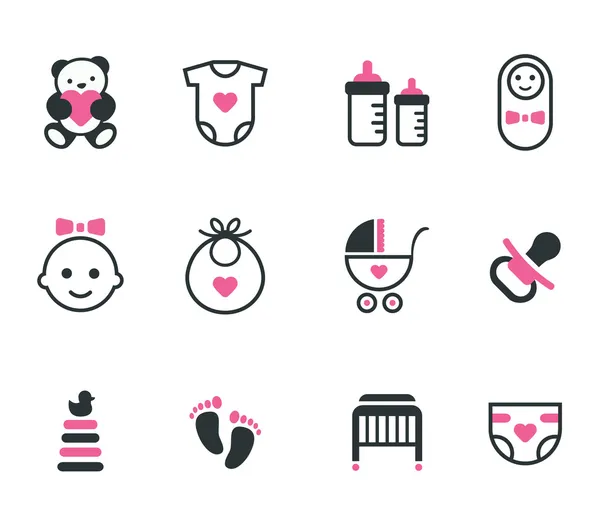 Baby icons birth Vector Art Stock Images | Depositphotos
