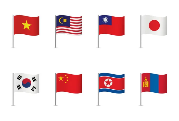 100,000 Asia flags Vector Images | Depositphotos