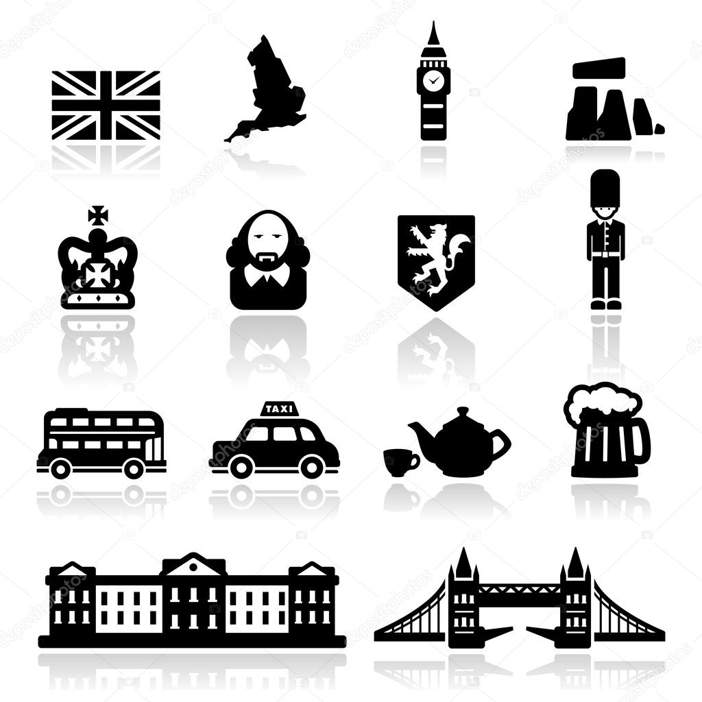 Icons set British Culture — Stock Vector © Tantoon #22895990