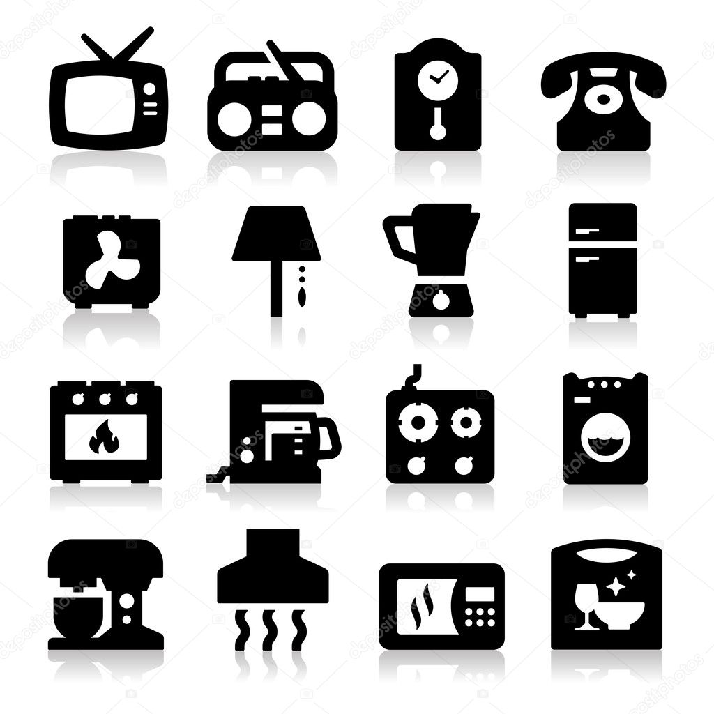Home Appliances Icons — Stock Vector © Tantoon #24157941