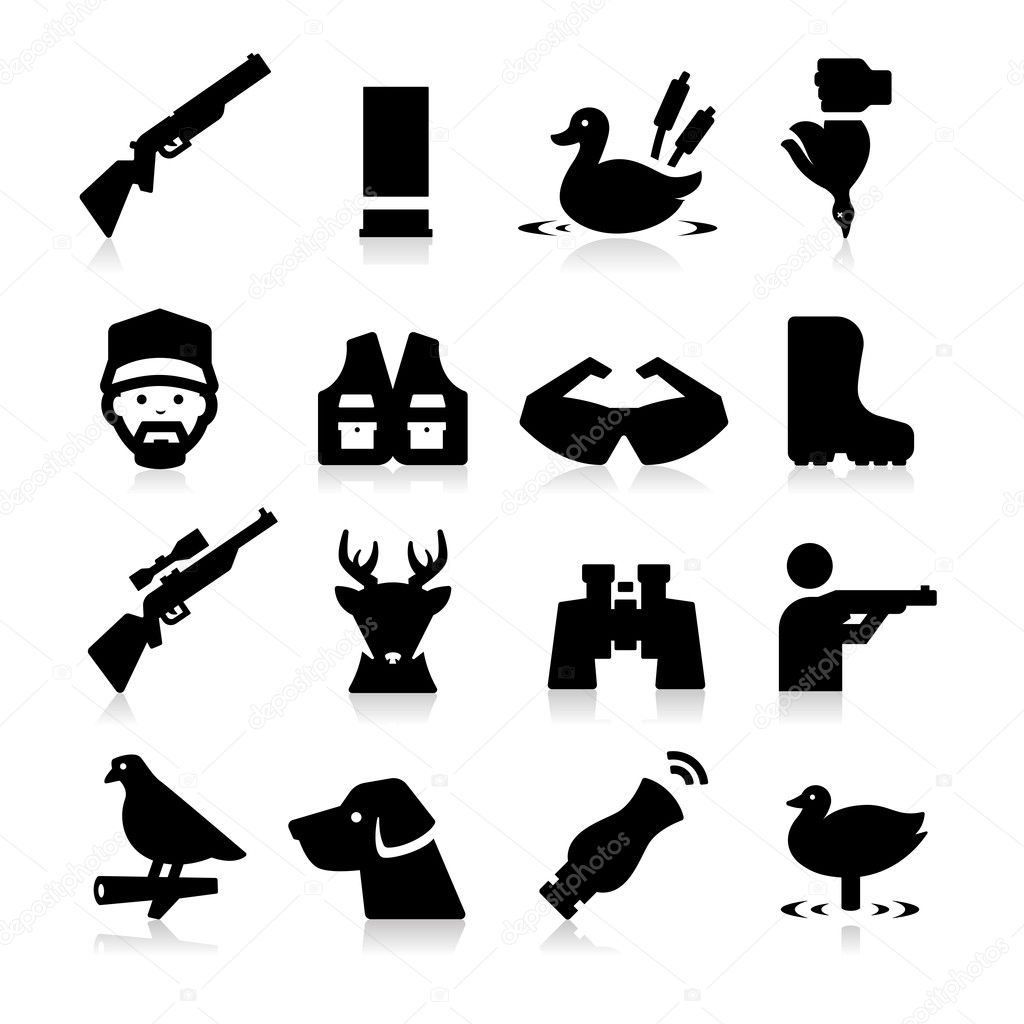 Hunting Icons — Stock Vector © Tantoon #24539821