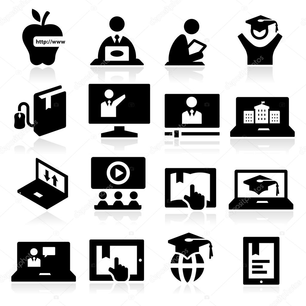 Online Education Icons — Stock Vector © Tantoon #32870563