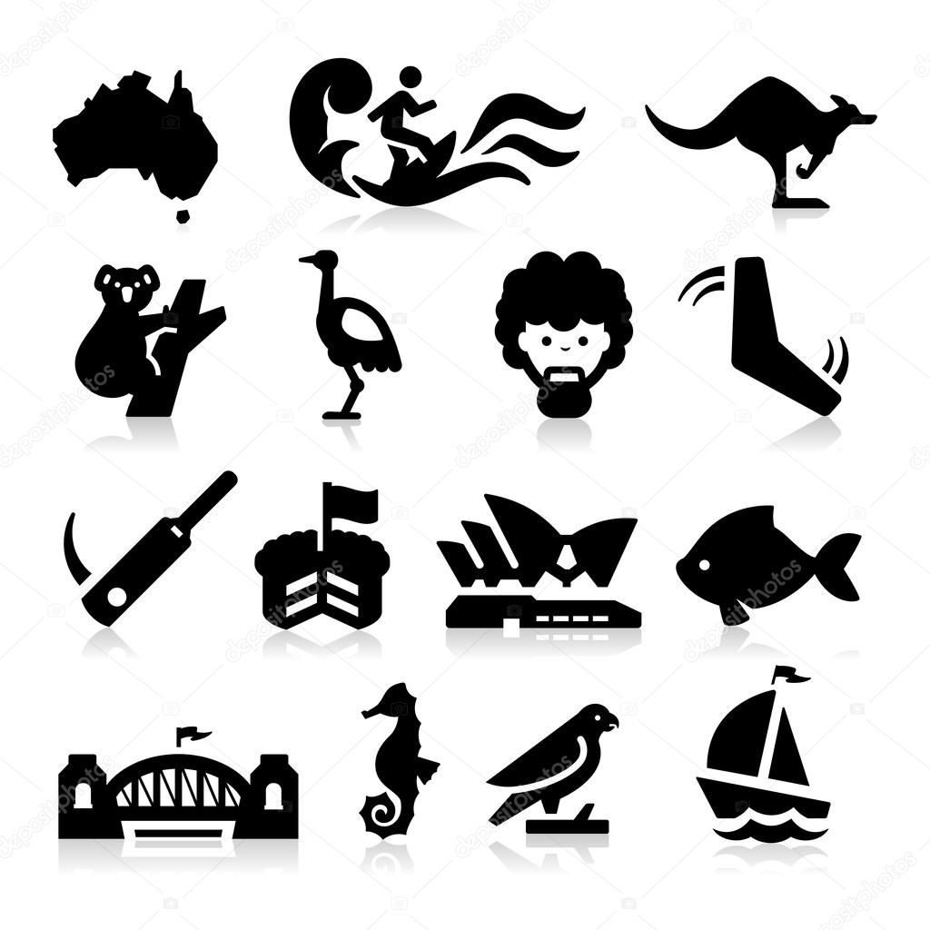 Australia Icons Stock Vector Image by ©Tantoon #39609327