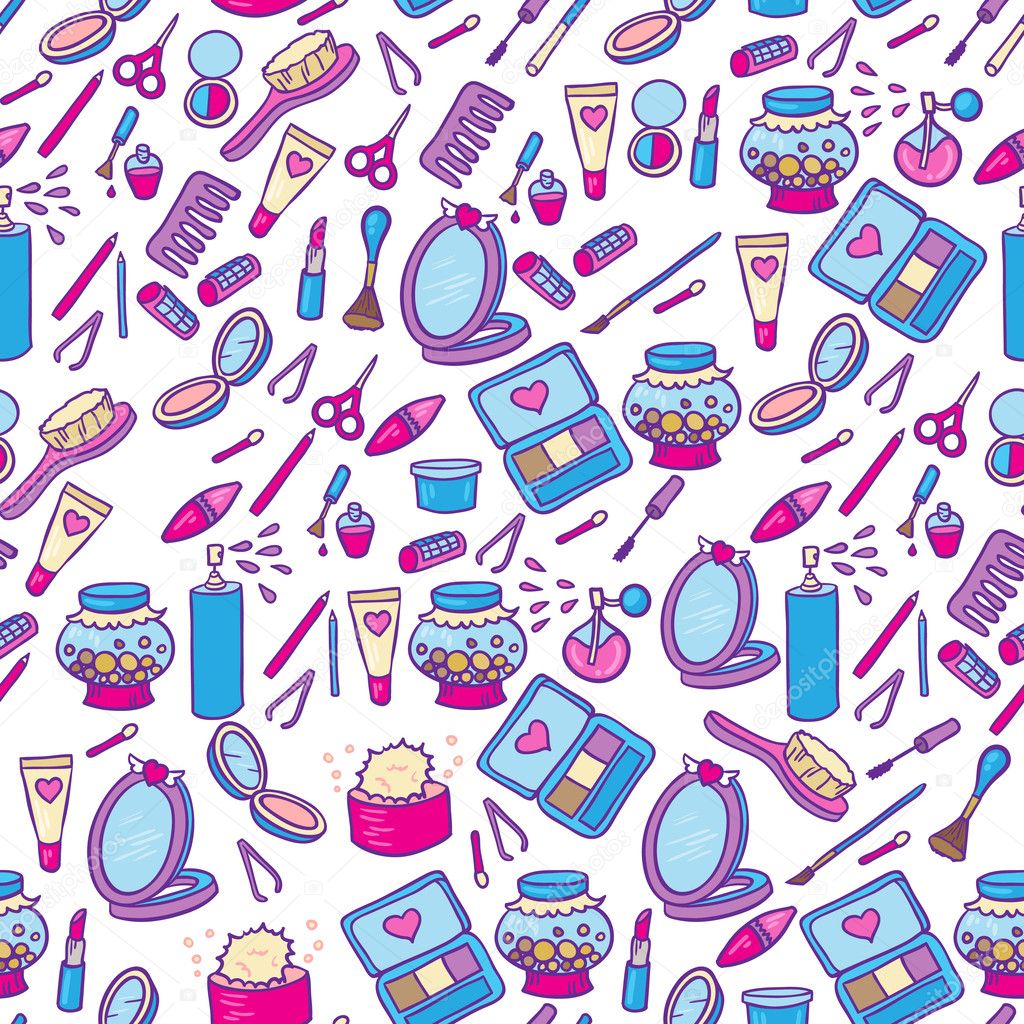 Fashion makeup pattern — Stock Vector © mzwonko #47546457