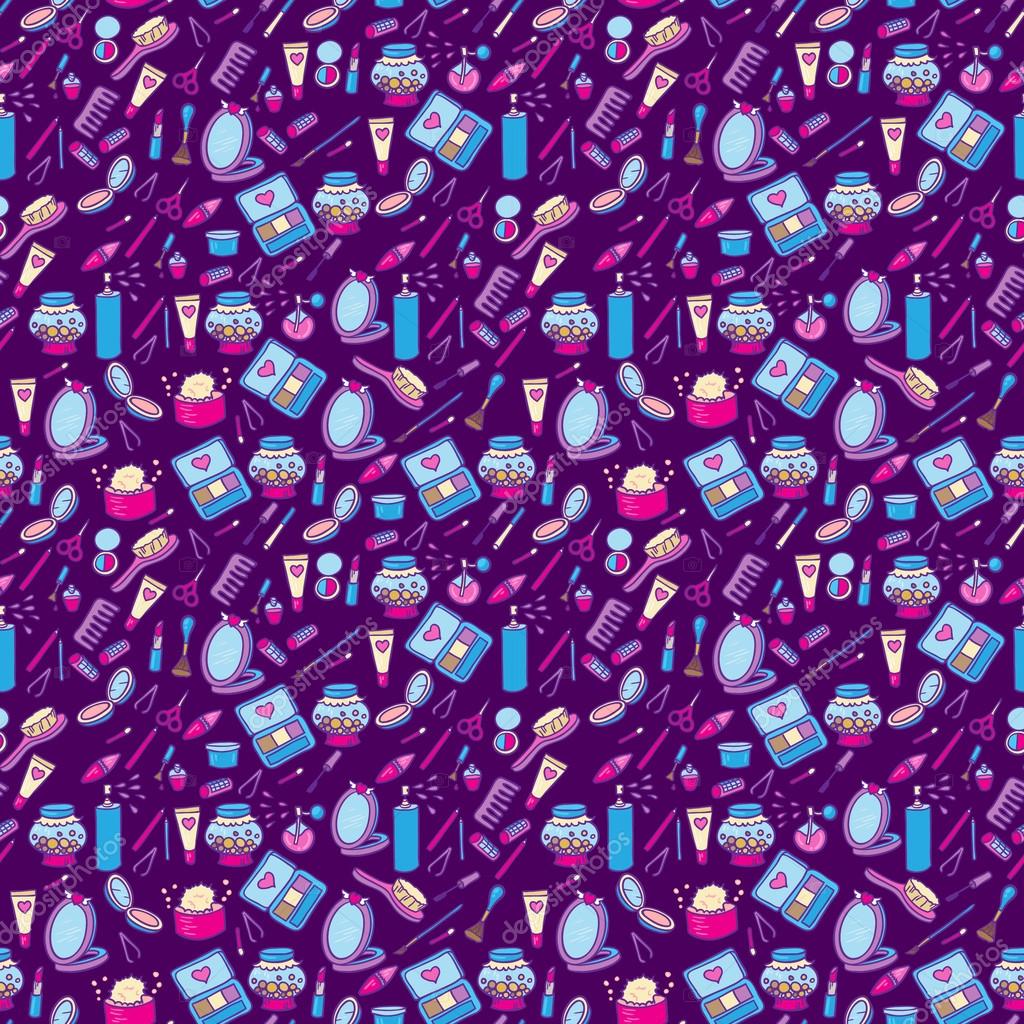 Fashion makeup pattern — Stock Vector © mzwonko #47546481