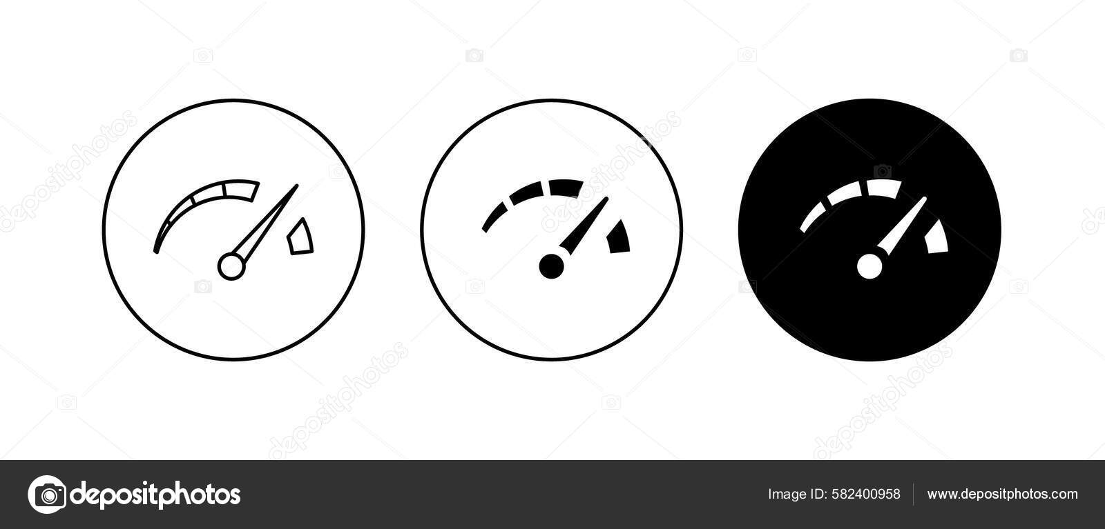 Speedometer Tachometer Icon Speed Indicator Sign Car Speed Performance ...