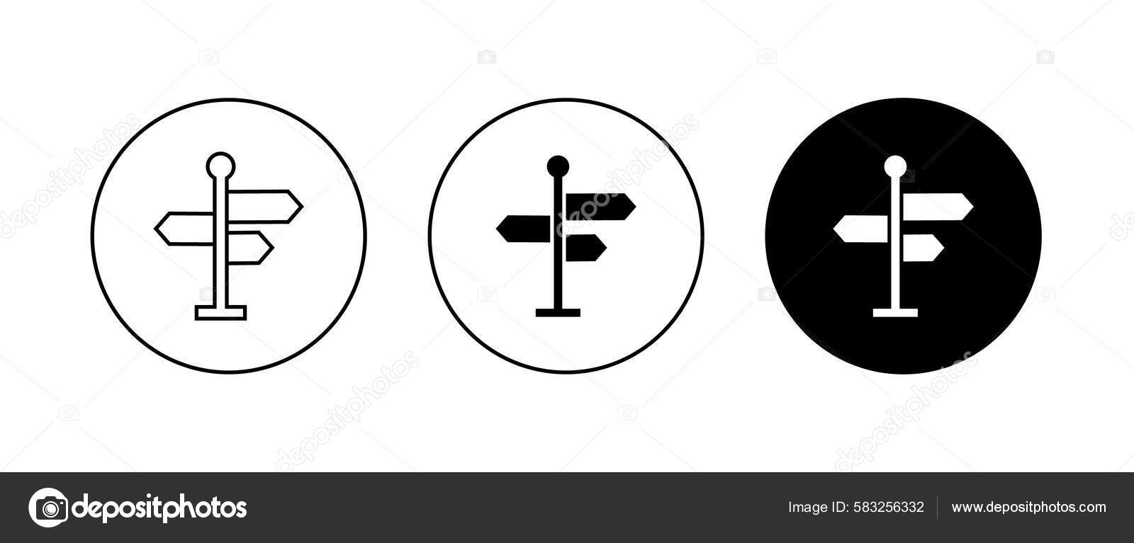 Signpost Icon Information Direction Arrow Vector Sign Symbol Logo ...