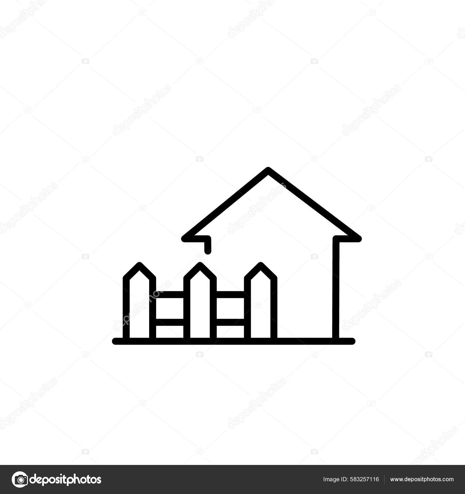 Fence Icon Yard Icons Vector Sign Symbol Logo Illustration Editable ...