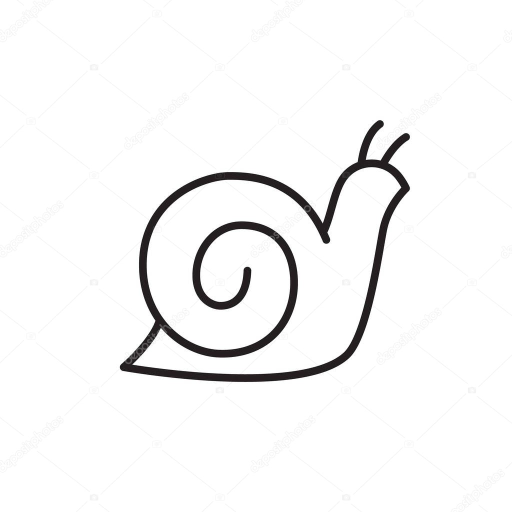 Caracol icono vector, signo, símbolo, logotipo, ilustración, carrera ...