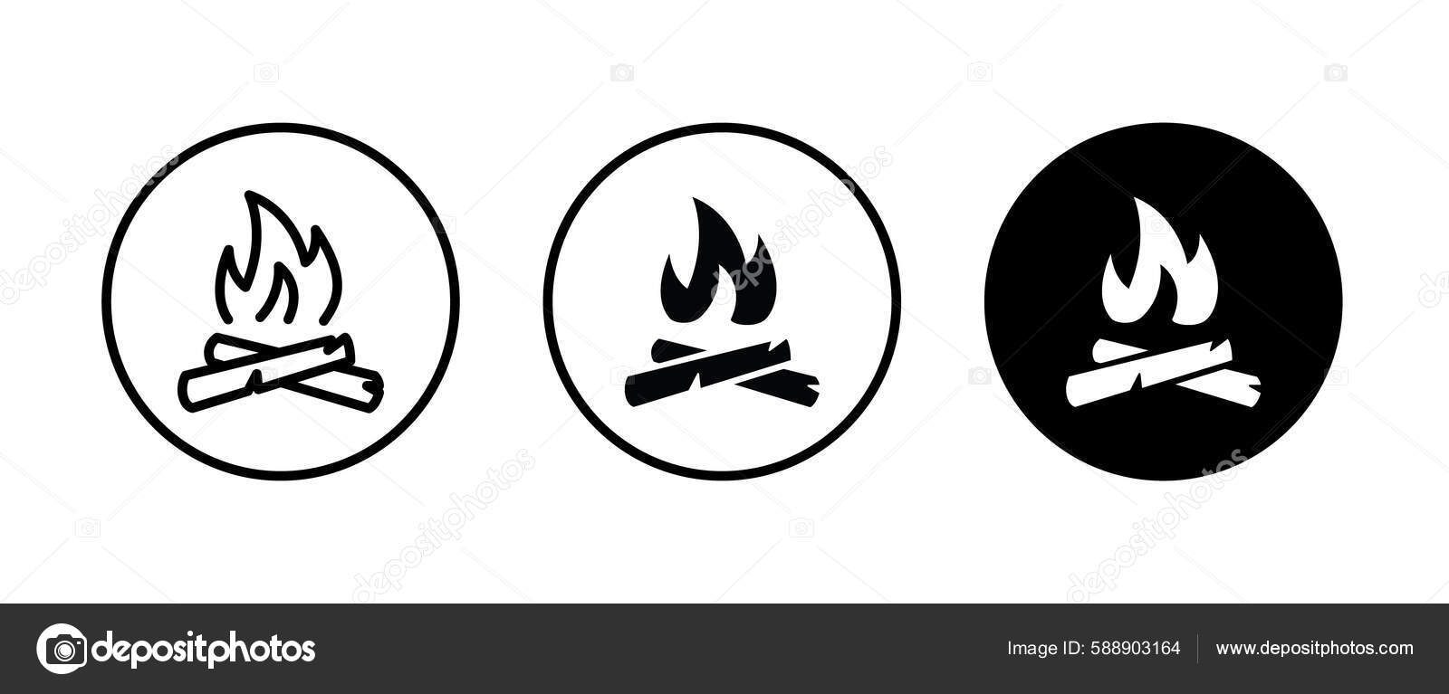 Catching Fire Symbol Black And White