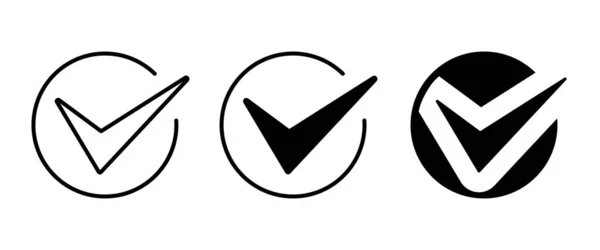 Chek Icono Aprobado Ilustración Vectorial Marque Icono Marca Fondo ...