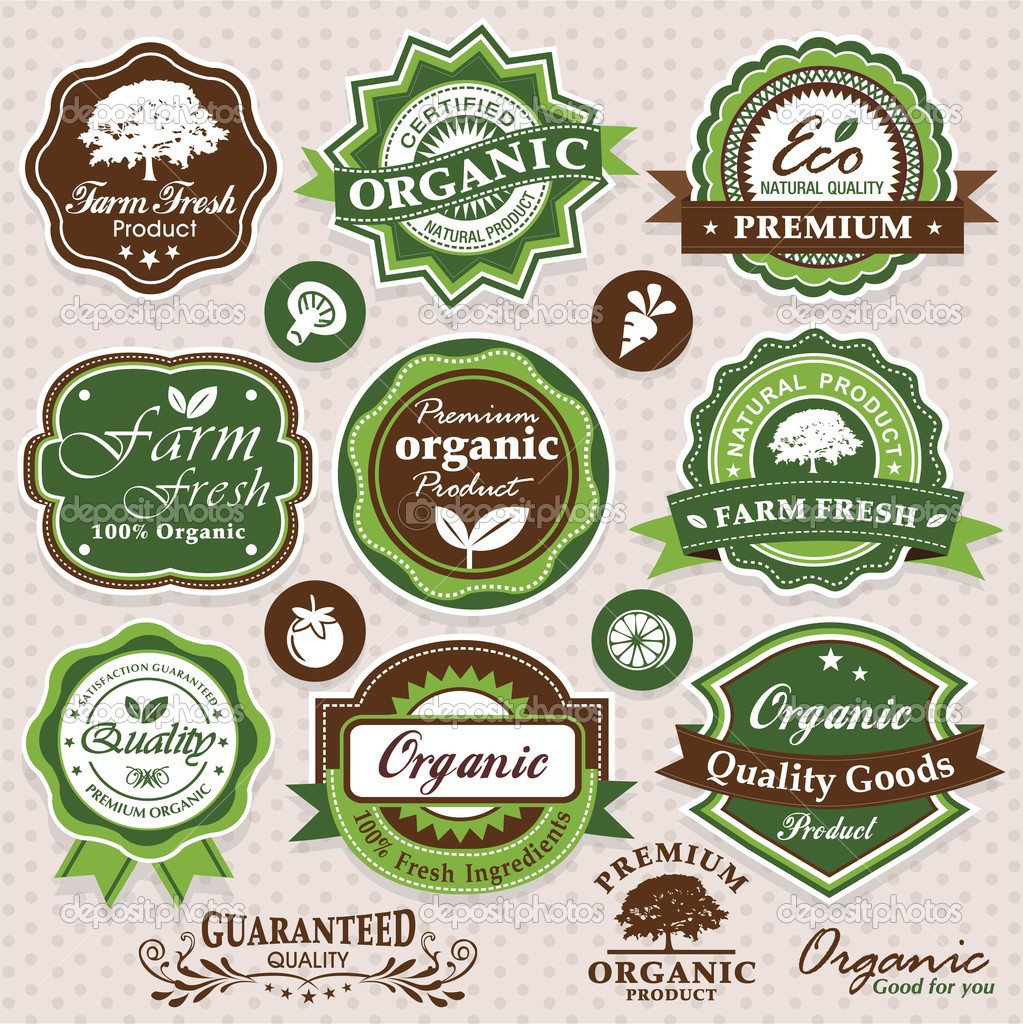 Collection of eco and bio labels, badges and icons Stock Vector by ...