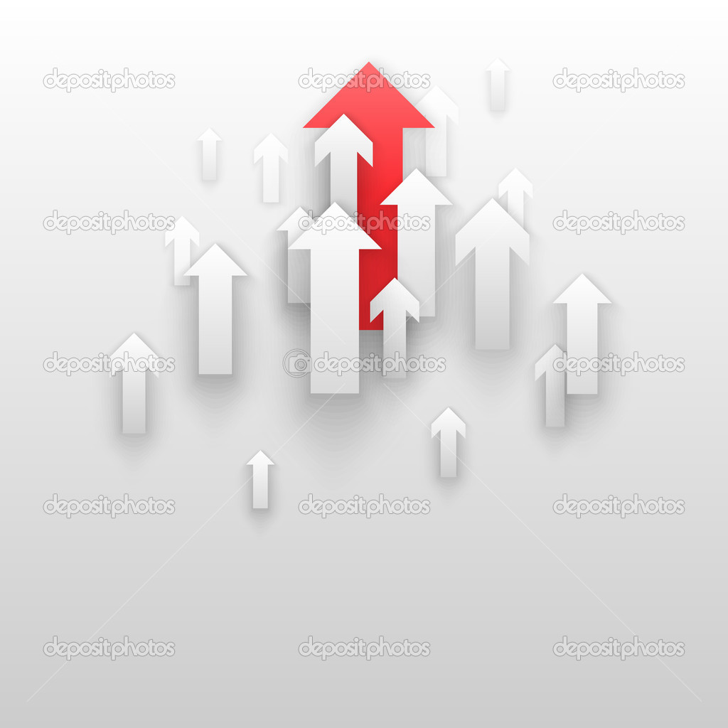 Overlapping Arrows Concept Illustration Stock Vector by ©godruma 15831247