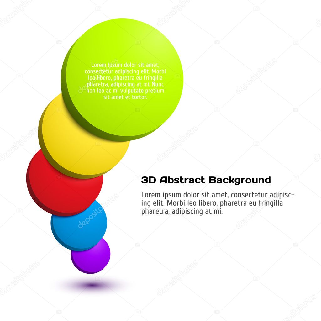 Colorful 3D circle background. Stock Vector Image by ©godruma #30910153