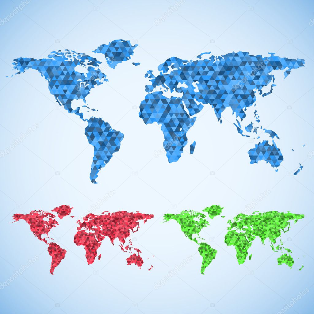 Business world map set. Stock Vector Image by ©godruma #31097193