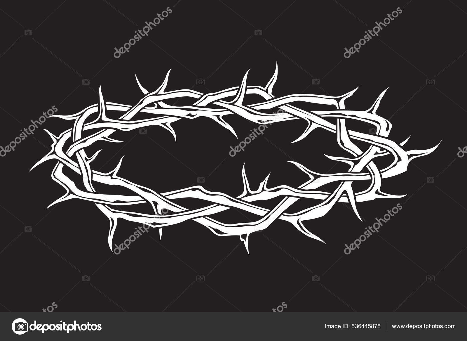 Crown Of Thorns Black Background