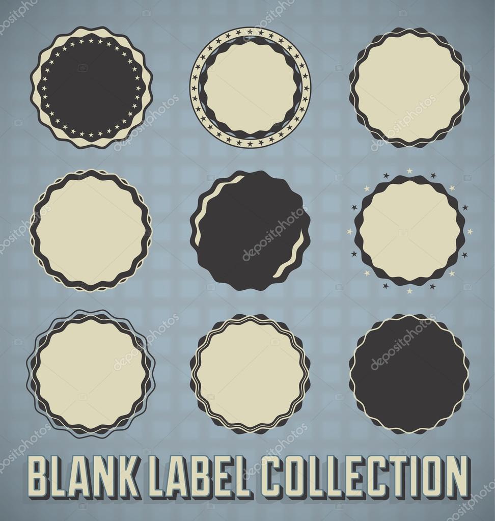 Vector Set: Vintage Blank Labels and Seals Stock Vector Image by ...