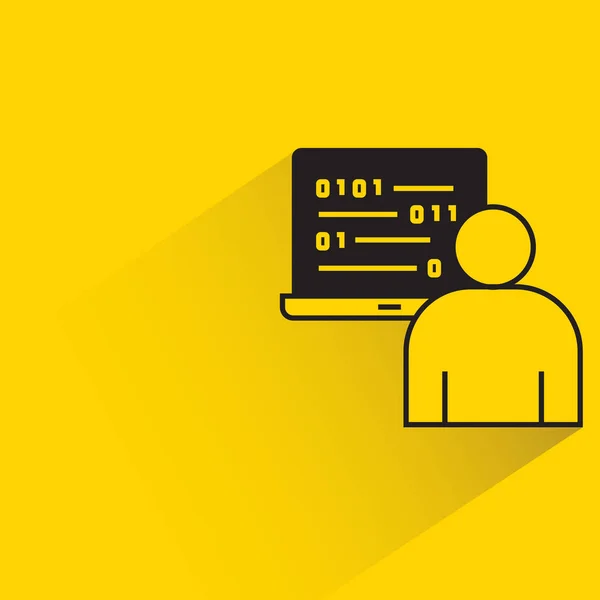 Online Meeting Laptop Icon Yellow Background Stock Vector by ©loopang ...