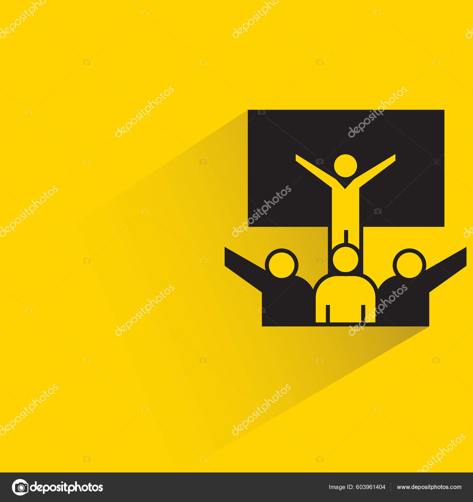 Leader Follower Icon Yellow Background Stock Vector by ©loopang 603961404