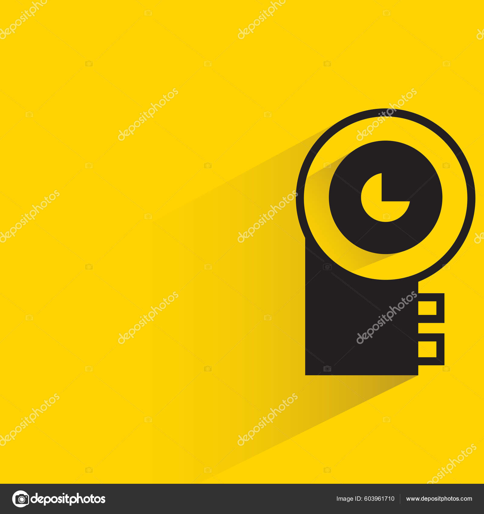 Video Camera Drop Shadow Yellow Background Stock Vector Image by ...