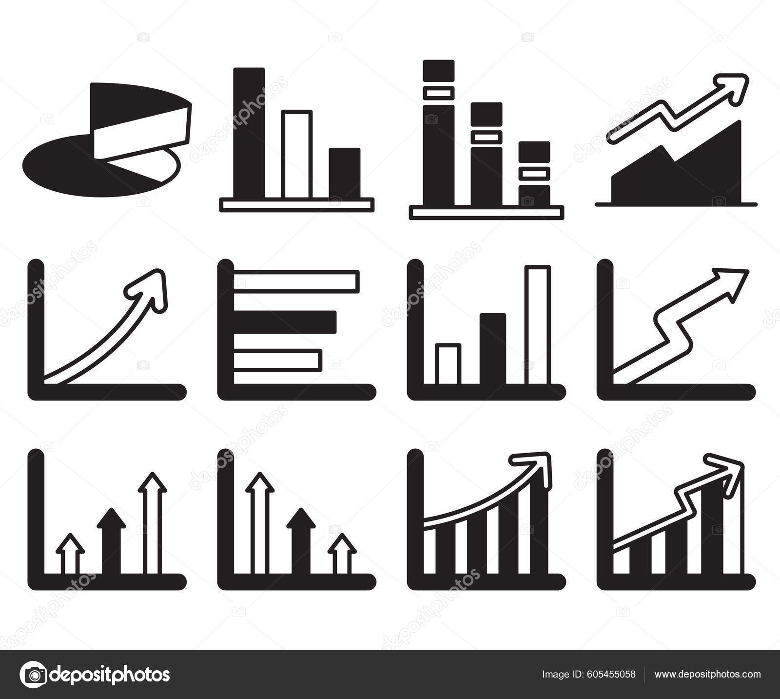Data Graph Chart Icons Set Stock Vector by ©loopang 605455058 Data Graph Chart Icons Set Stock Vector by ©loopang 605455058