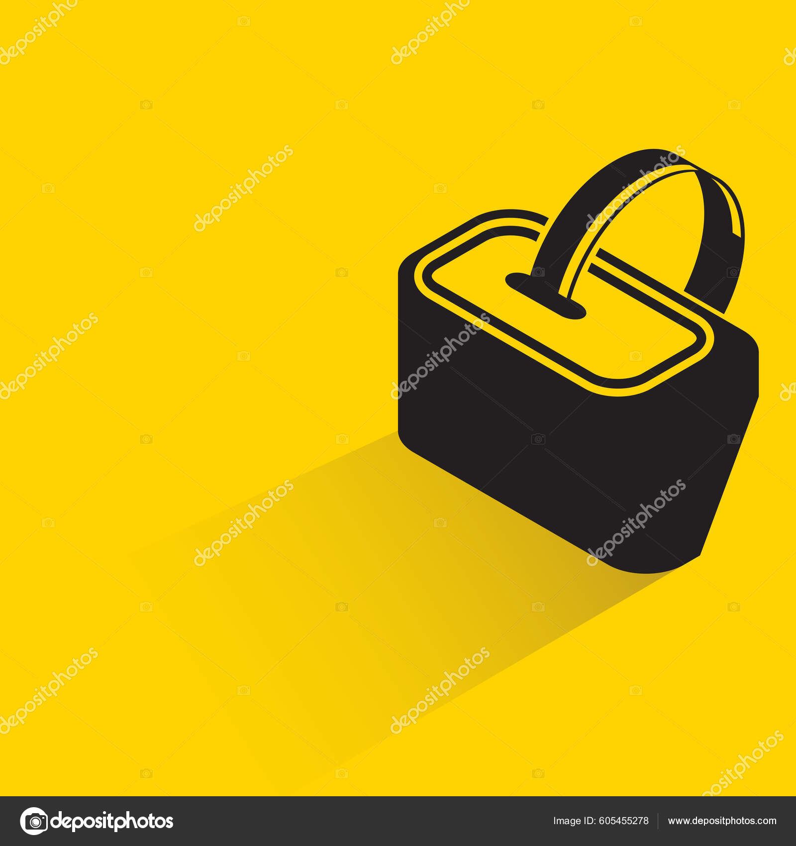 Glasses Shadow Yellow Background Stock Vector by ©loopang 605455278
