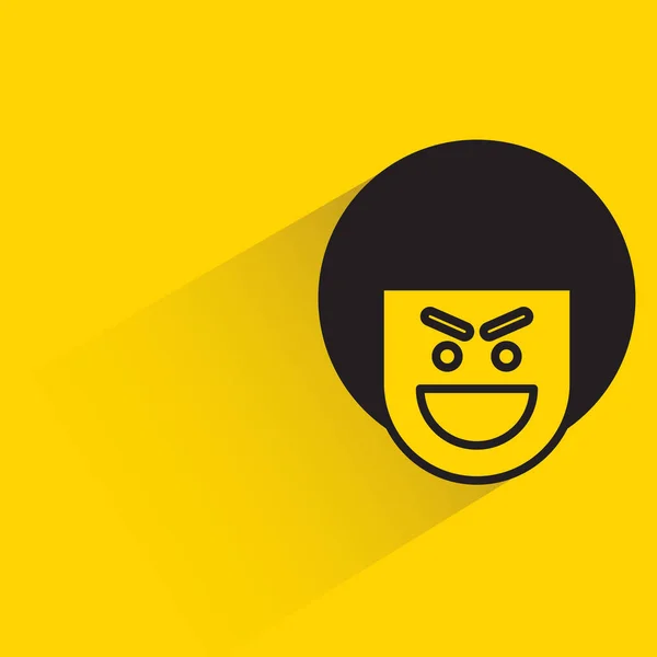 Boy Face Shadow Yellow Background Stock Vector by ©loopang 605457708