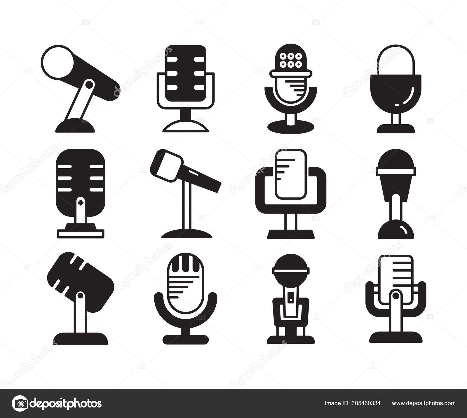 Microphone Icons Set Vector Illustration Vector de stock por ©loopang ... Microphone Icons Set Vector Illustration Vector de stock por ©loopang ...