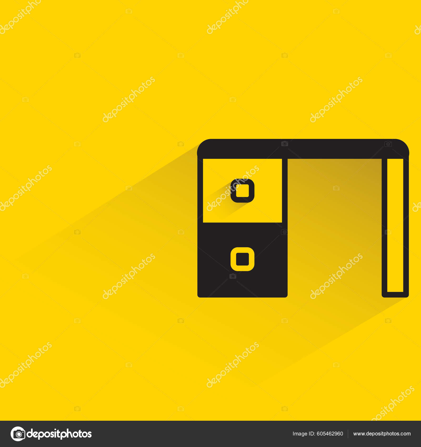Office Table Shadow Yellow Background Stock Vector Image by ©loopang ...