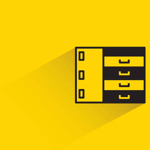 Closet Wardrobe Shadow Yellow Background Stock Vector by ©loopang 605461968