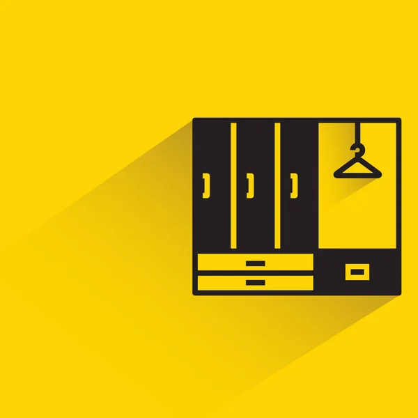 Closet Wardrobe Shadow Yellow Background Stock Vector by ©loopang 605463362