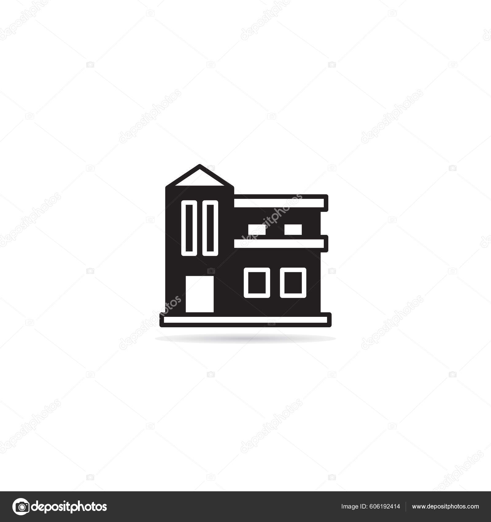House Building Icon Vector Illustration Stock Vector by ©loopang 606192414
