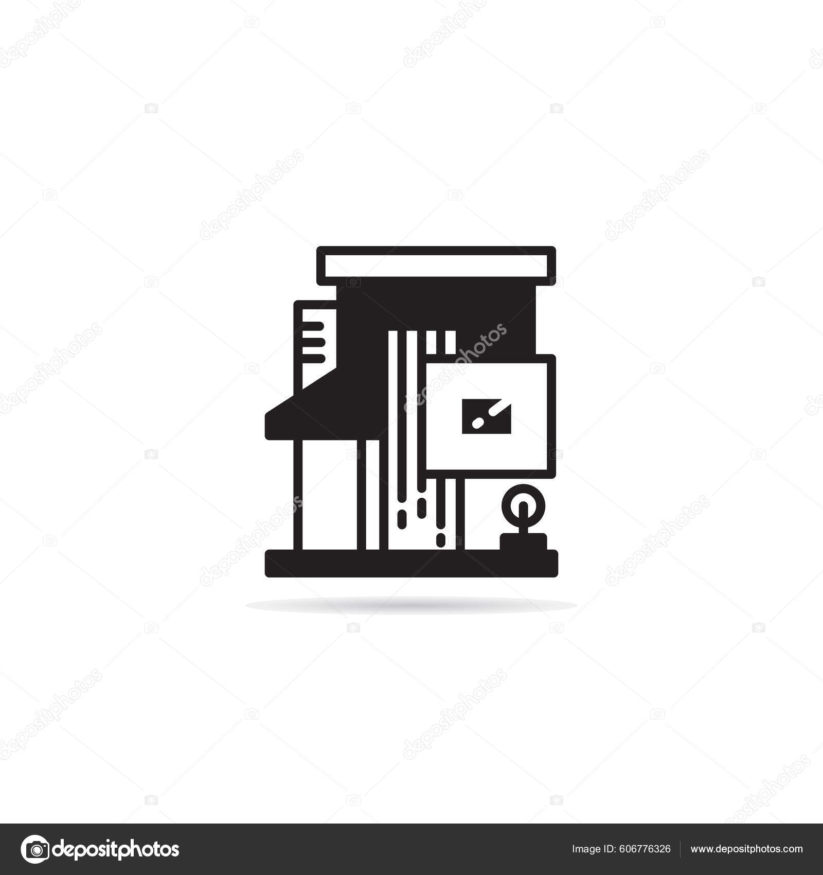 Modern Building Icon White Background Stock Vector by ©loopang 606776326