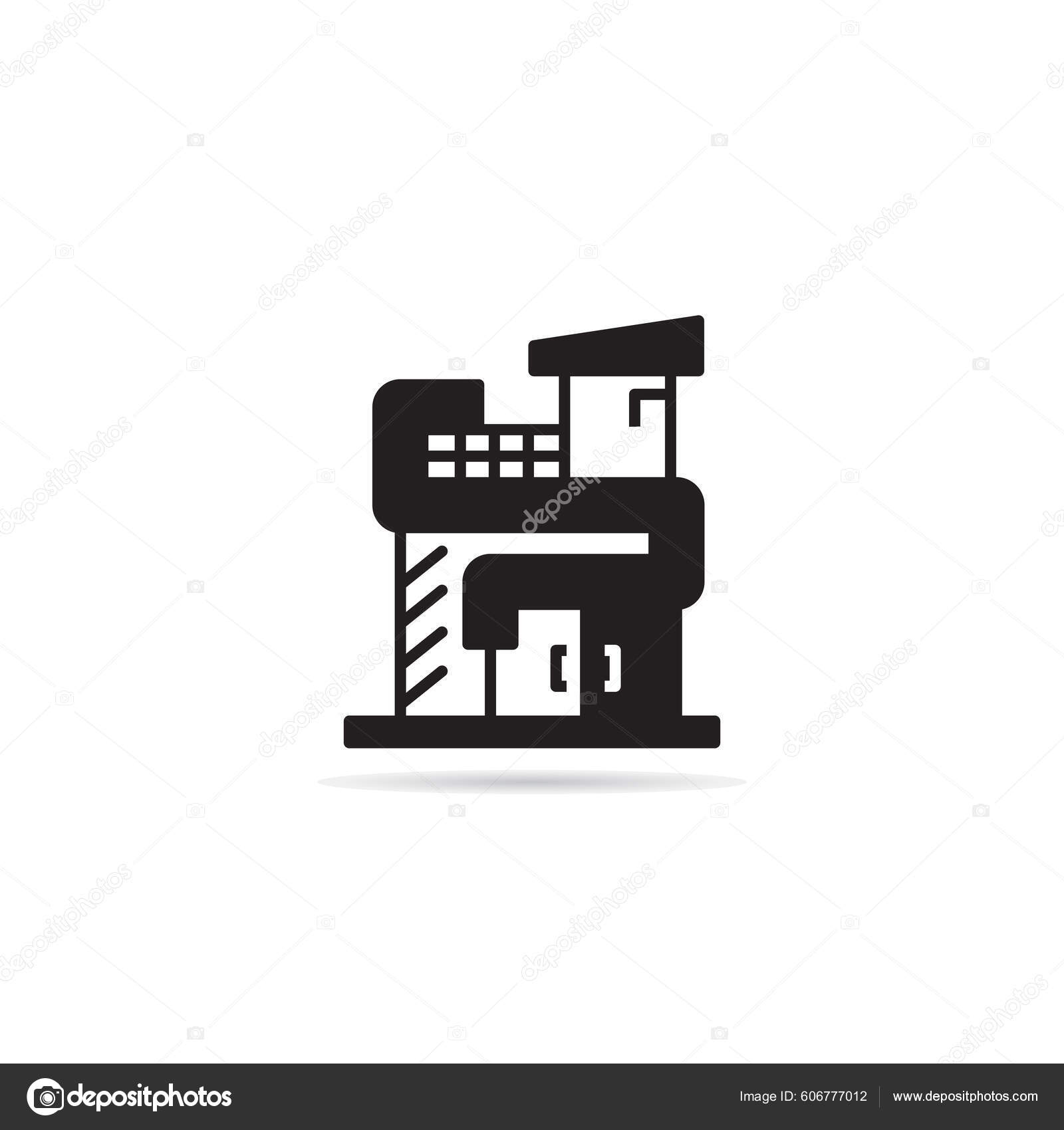Modern Building Icon White Background Stock Vector Image by ©loopang ...